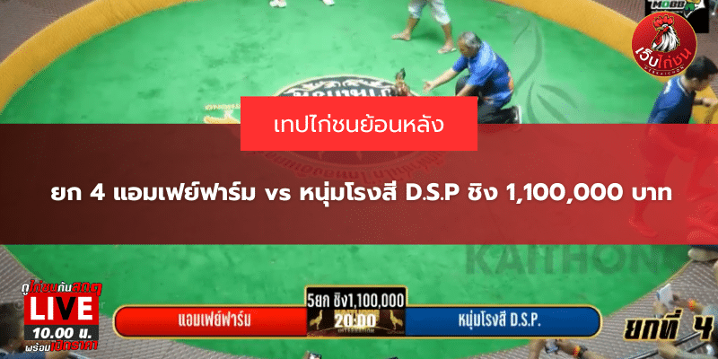 ยก 4 แอมเฟย์ฟาร์ม vs หนุ่มโรงสี D.S.P ชิง 1,100,000 บาท - Webkaichon.net