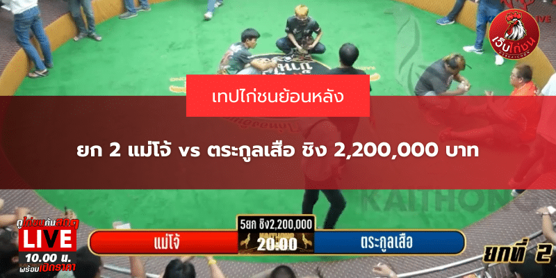 ยก 2 แม่โจ้ vs ตระกูลเสือ ชิง 2,200,000 บาท - Webkaichon.net